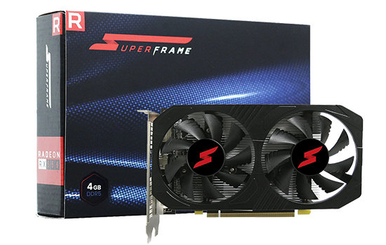 Placa de Vídeo SuperFrame Radeon RX 550 4GB, Dual Fan GDDR5, RX550 ...