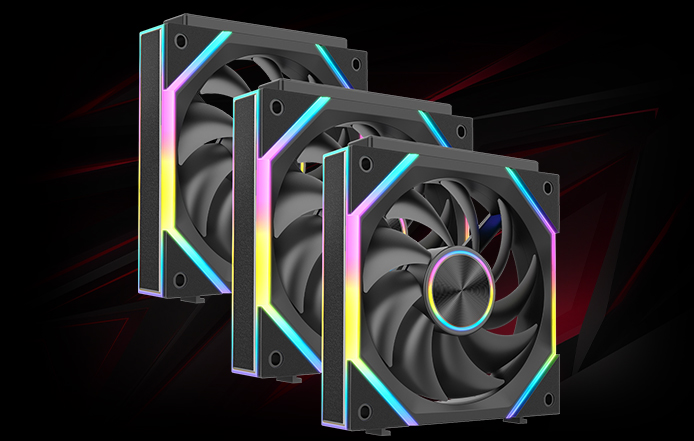 Kit Fan SuperFrame Pulse 3x120mm ARGB PWM Preto | Terabyte