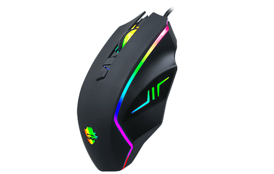 Mouse Gamer Ninja Shark, RGB, 8 Botões, 7200 DPI, Black, MS-GN-SHARK