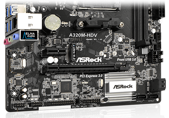 Placa Mãe ASRock A320M-HDV, Chipset A320, AMD AM4, mATX, DDR4