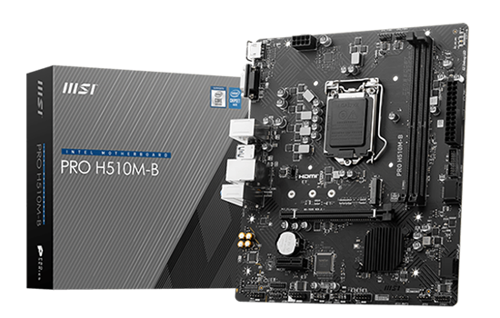 Placa Mãe MSI PRO H510M-B, Chipset H470, Intel LGA 1200, M-ATX, DDR4 ...