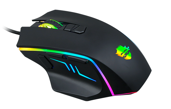 Mouse Gamer Ninja Shark, RGB, 8 Botões, 7200 DPI, Black, MS-GN-SHARK