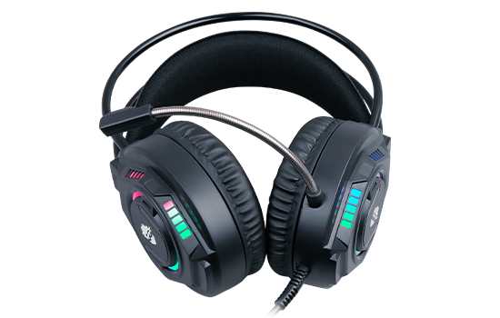 Headset Gamer Ninja Rainbow RGB Drivers 50mm Black | Terabyte