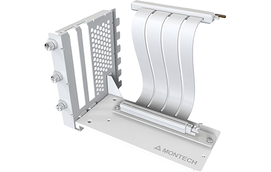 Kit De Suporte Para GPU Vertical Montech, PCIe 4.0, 200mm, Branco