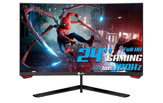 Monitor Gamer Ninja Sharingan, 24 Pol, Curvo, Full HD, 180Hz