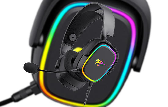 Headset Gamer Havit H2035U, 7.1 USB, Surround Stereo, 50mm, RGB, Black