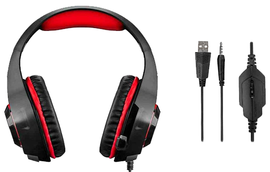 Headset Gamer Warrior Rama Stero, P2, Preto/Vermelho, PH219