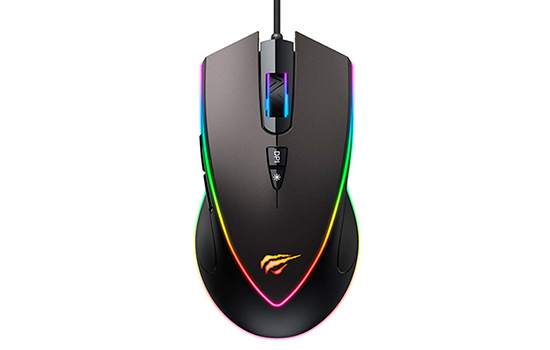 Mouse Gamer Havit MS1017, 6400 DPI, 7 Botões, RGB, Black
