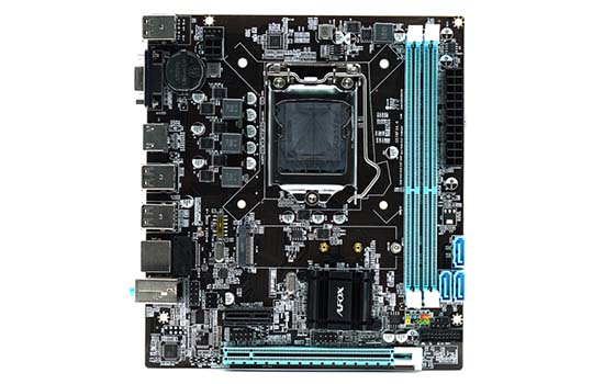 Placa Mãe Afox H61-MA2-V6 Chipset H61, Intel LGA 1155, mATX, DDR3