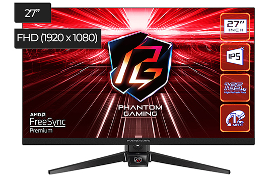 Monitor AsRock Phantom Gaming PG27FF1A, 27 Pol, Full HD, 1ms, 165Hz ...