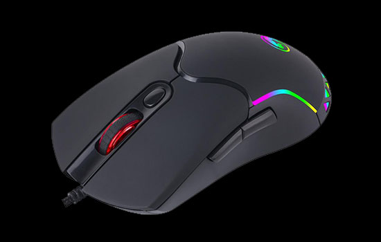 Mouse Gamer Marvo M359, 3200 DPI, 7 Botões, RGB, Black - Open Box