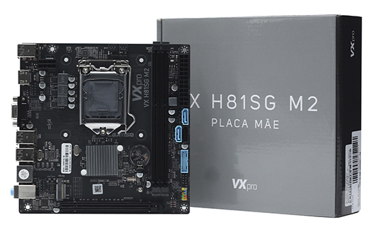 Placa Mãe VXpro VX H81SG M2, Chipset H81, Intel LGA 1150, Mini ITX, DDR3