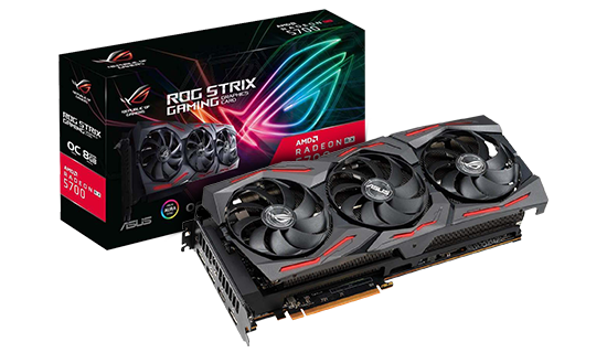 Placa de Vídeo Asus, Rog Strix Radeon, Navi RX 5700 OC, 8GB, GDDR6 ...