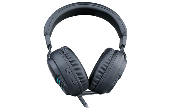 Headset Gamer Ninja Naga, 3.5mm + USB, PC, Rainbow, Drivers 40mm, Black.