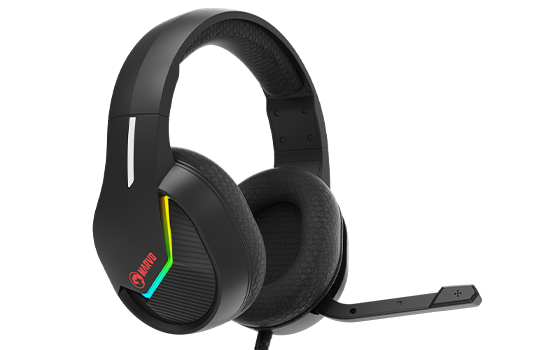 Headset Gamer Marvo, RGB, USB, Drivers de 50mm, Black, H8618 BK