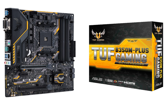 Placa Mãe Asus TUF B350M-PLUS GAMING, Chipset B350, AMD AM4, mATX, DDR4