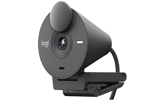 Webcam Logitech Brio 300, Full HD 1080P, 30 FPS, USB-C, Grafite, 960-001413