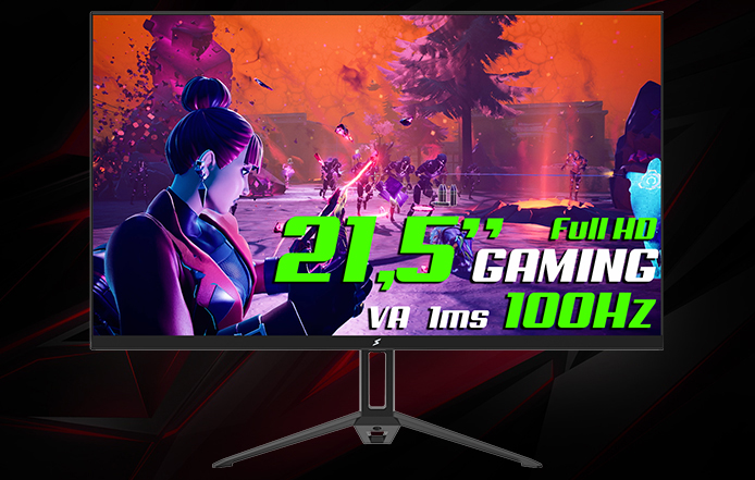 Monitor Gamer SuperFrame View, 21.5 Pol, Full HD, VA, 1ms, 100Hz, 99% ...