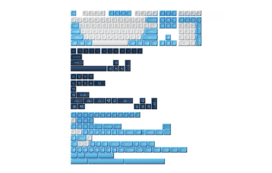 Keycaps Akko Profile MDA Carolina Blue, 227 Teclas