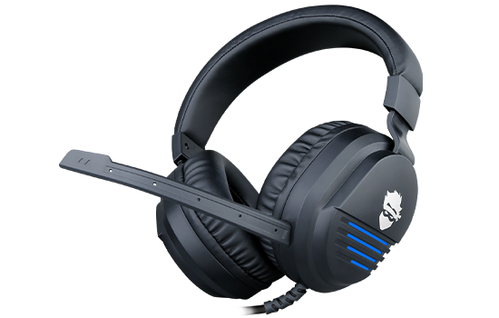 Headset Gamer Ninja Naga, 3.5mm + USB, PC, Rainbow, Drivers 40mm, Black.