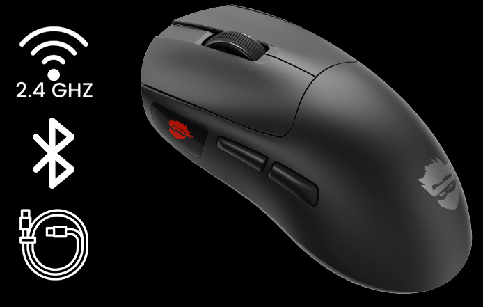 Mouse Gamer Ninja Zetsu Wireless 12000 DPI PixArt | Terabyte