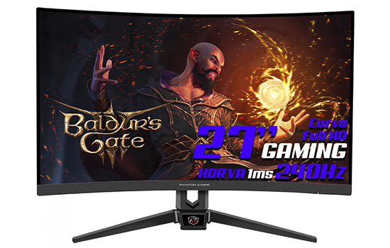 Monitor Gamer ASRock Phantom Gaming, 27 Pol, Curvo, VA, FHD, 1ms, 240Hz ...