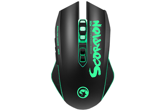 Mouse Gamer Marvo M506 Wired, 4000 DPI, 7 Botões, Led Green
