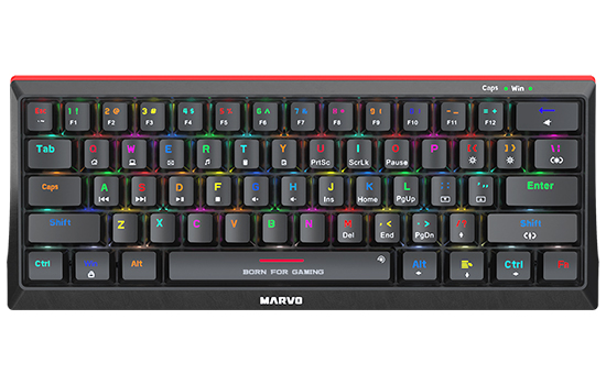 Teclado Mecânico Marvo KG962G 60% Switch Blue | Terabyte