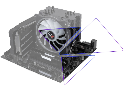 Cooler para Processador DT3Sports Wolf120 Sync , ARGB, 120mm, Intel-AMD