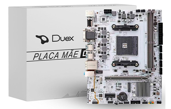 Placa Mãe Duex A520ZG PRO, White, Chipset A520, AMD AM4, MATX, DDR4