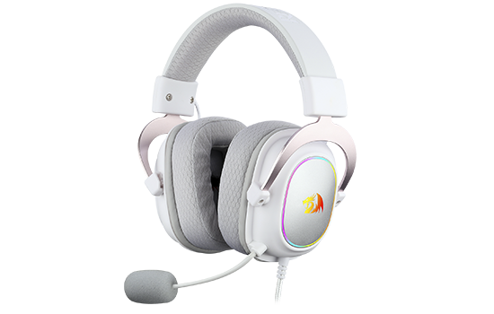 Headset Gamer Redragon Zeus X, USB, Surround 7.1, RGB, White/Rose ...