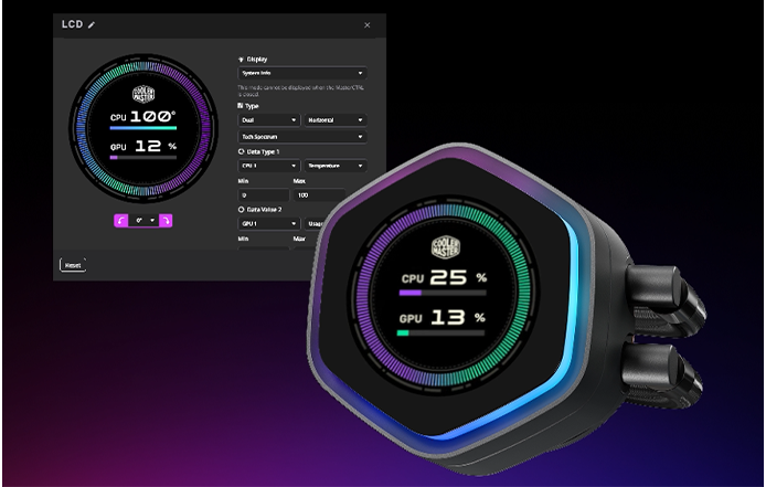 Water Cooler Cooler Master MasterLiquid 360 Atmos II LCD | Terabyte