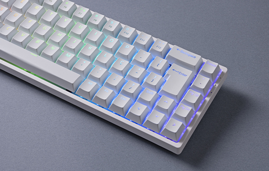 Teclado Gamer Mecânico Akko 3068S White, RGB, Switch Akko Orange, ABNT2