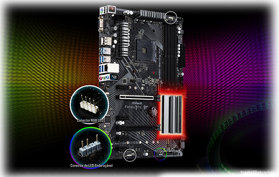Placa Mãe Asrock Fatal1ty B450 Gaming K4, Chipset B450, AMD AM4, ATX, DDR4