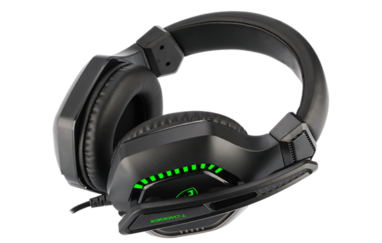 Headset Gamer T-Dagger Eiger, 3.5mm + USB, Green, T-RGH208 - Open Box