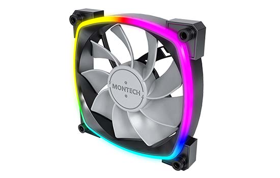 Cooler Para Gabinete Montech RX120 PWM, 120mm, Reverso, Black