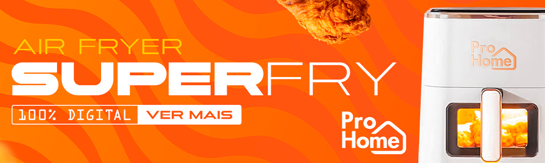 Fritadeira Elétrica Air Fryer Pro Home SuperFry, capacidade 5.5L