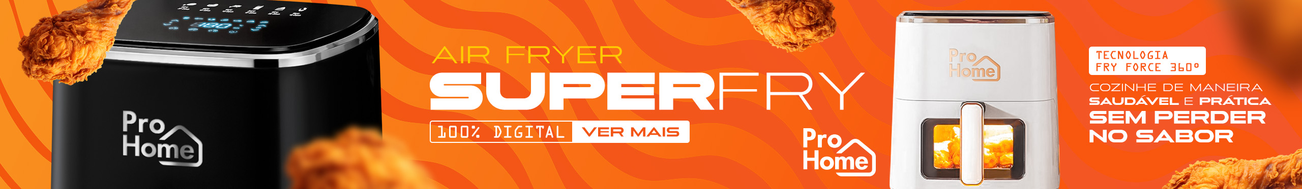 Fritadeira Elétrica Air Fryer Pro Home SuperFry,Branca