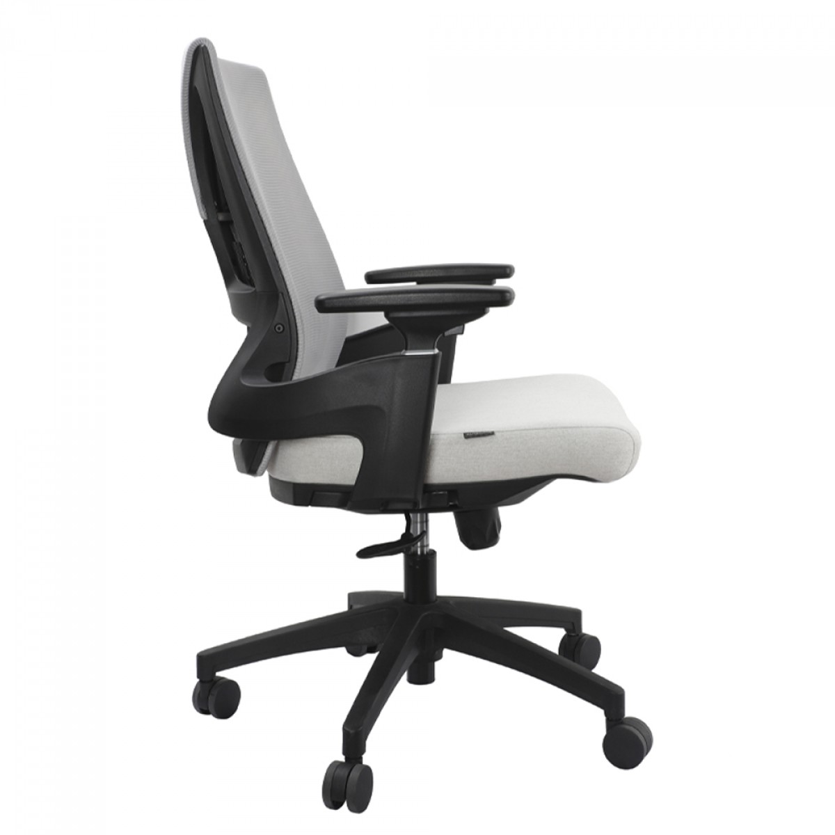 Cadeira Ergonômica Elements Helene, Altura Ajustável, Preta e Cinza