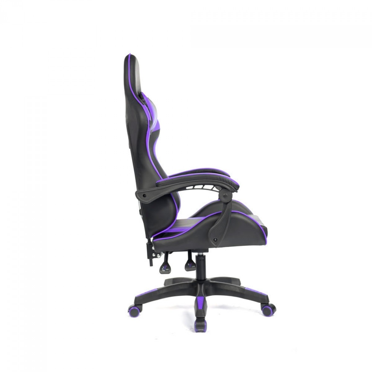 Cadeira Gamer PCTop Strike, Reclinável, Preto e Roxo, Suporta Até 120KG