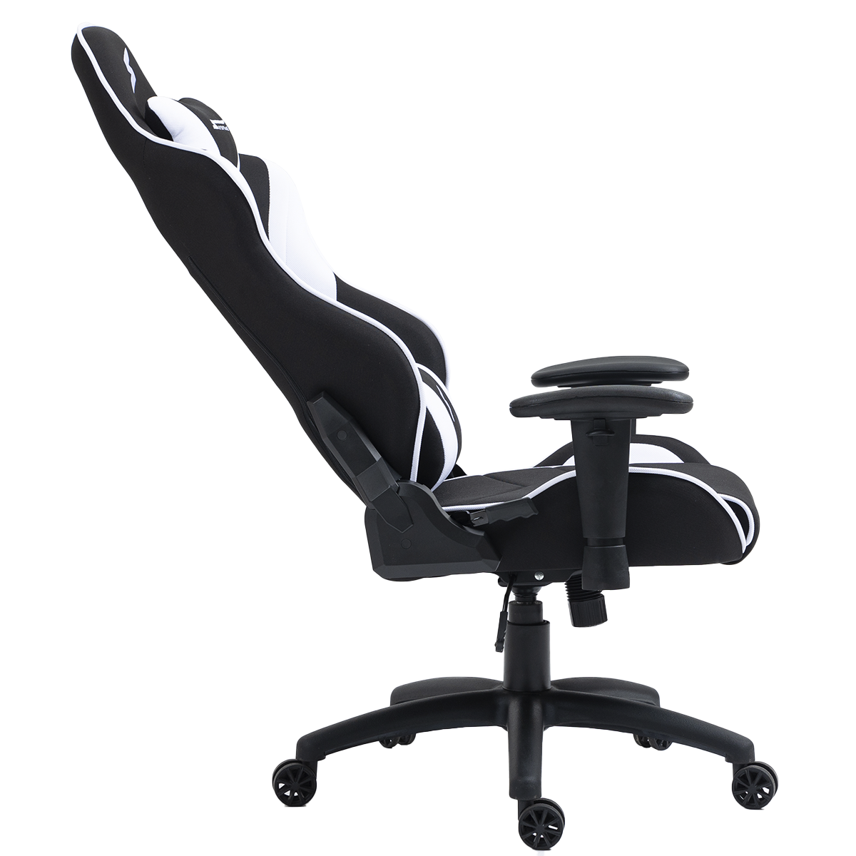 Cadeira Gamer SuperFrame Dragster, Reclinável, Tecido, Preto e Branco