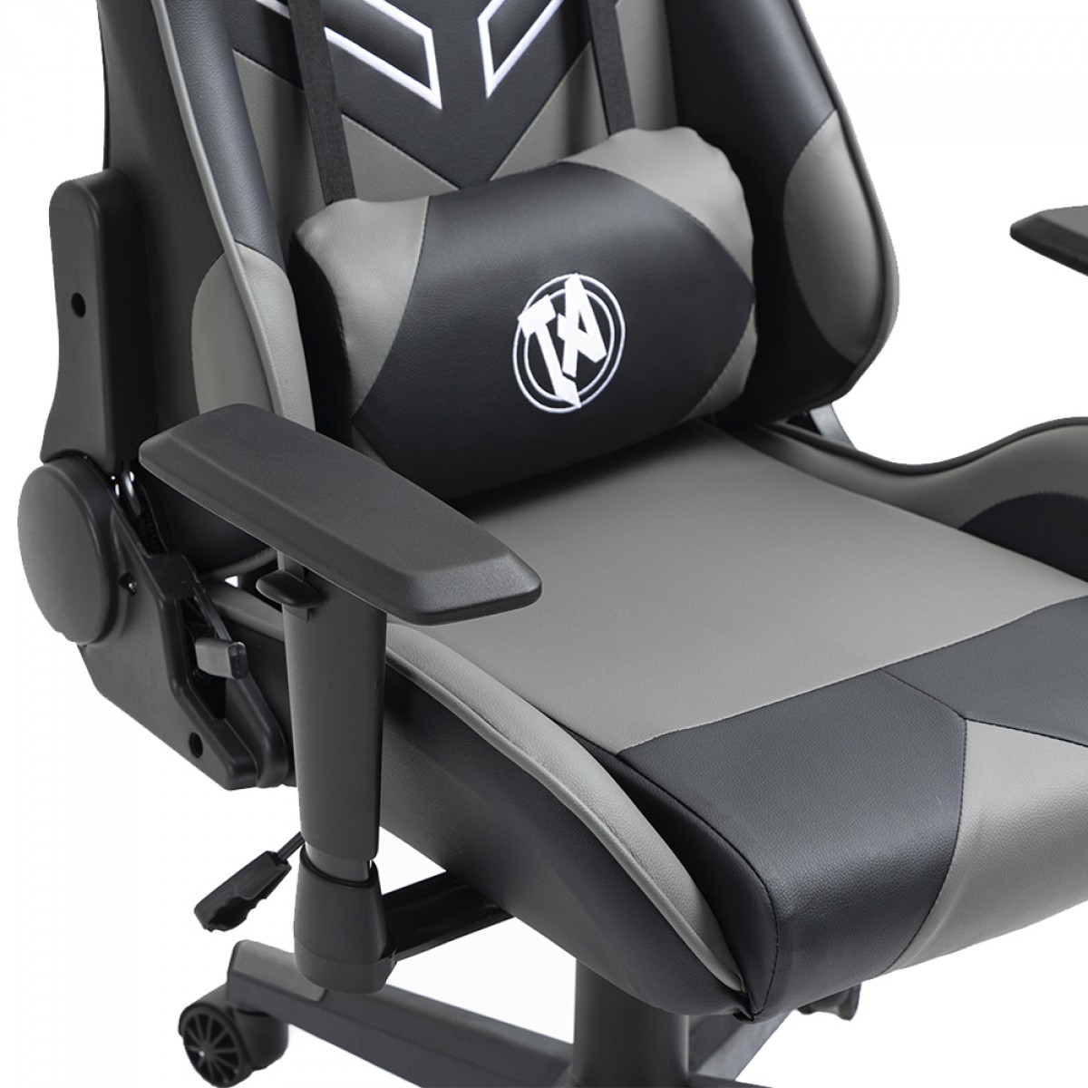 Cadeira Gamer TecnoArt Ultimate, Reclinável, Preto e Cinza, CGT-8027-PC