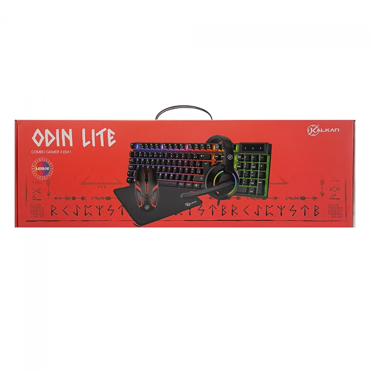 Combo Gamer Kalkan Odin Lite 4 Em 1, Headset, Teclado, Mouse e Mousepad ...