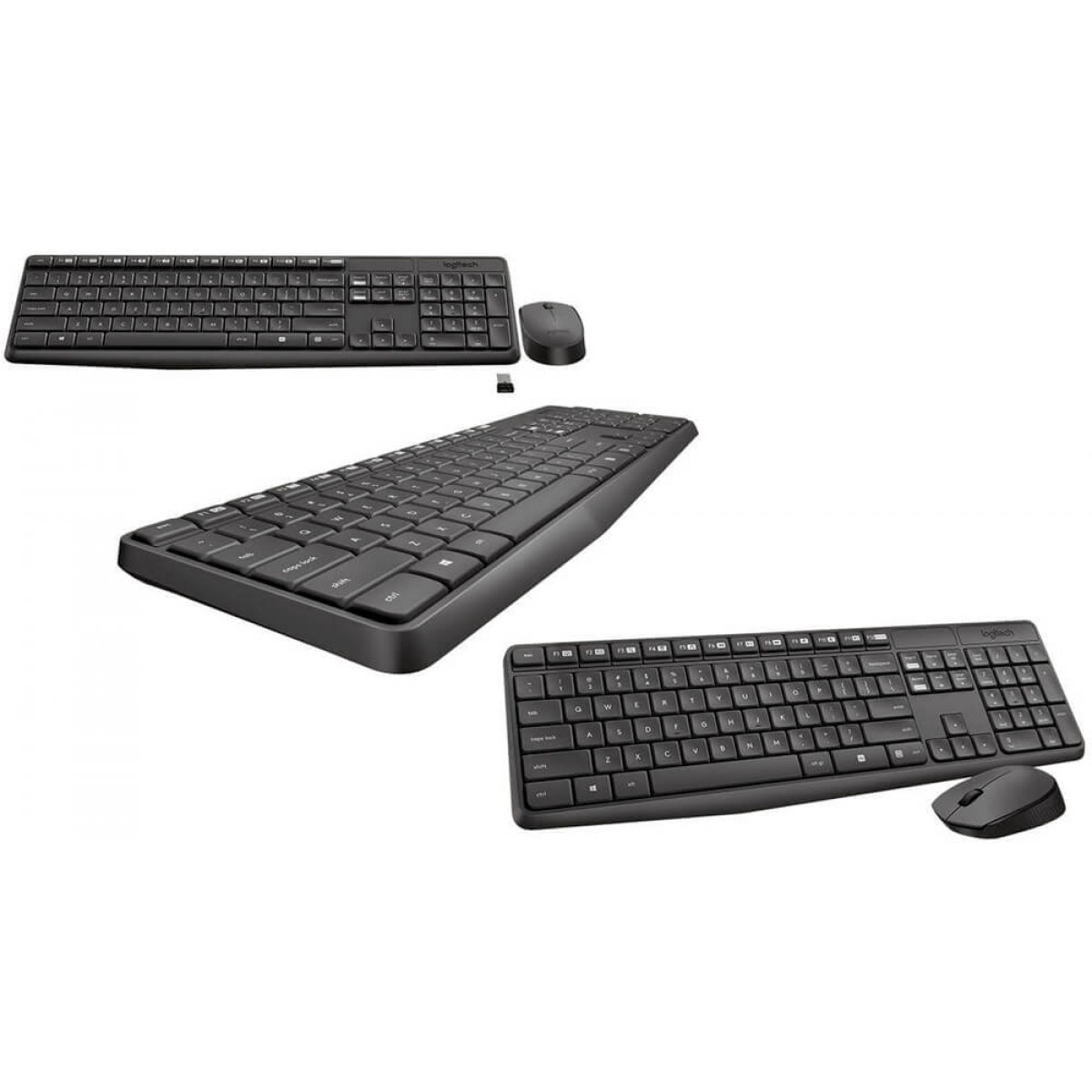 Combo Gamer Teclado e Mouse Logitech MK235, Grey, ABNT2 - Open Box