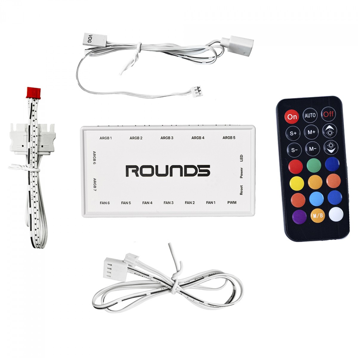 Controladora Round5 White, ARGB, PWM, Branco, R5-CONTROLLER-ARGB-W-2208