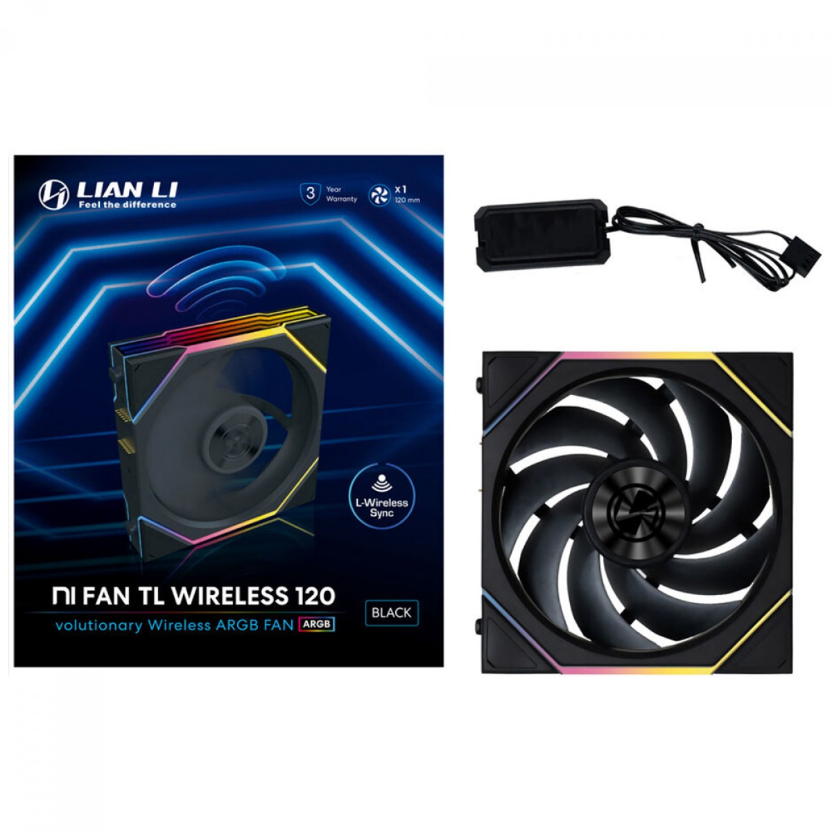 Cooler Para Gabinete Lian Li Uni Fan TL Wireless, ARGB, 120mm, Black ...