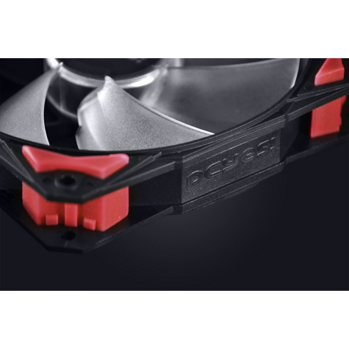 Cooler para Gabinete Pcyes Fury F4, LED Red 120mm, F4120LDVM
