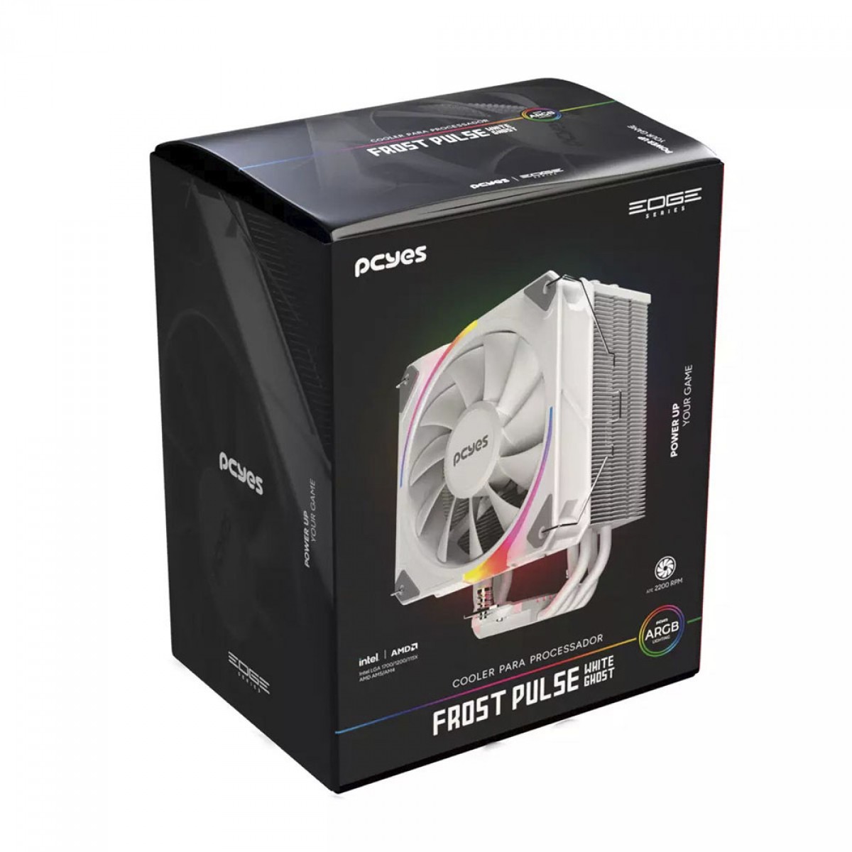 Cooler Para Processador PCYES Frost Pulse White Ghost ARGB, 120mm ...