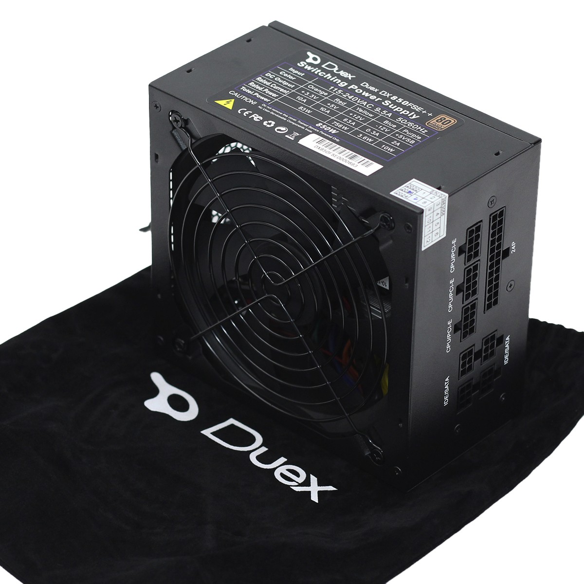 Fonte Duex 850FSE++, 850W, 80 Plus Bronze, PFC Ativo, Full Modular, DX-850FSE++ - Open Box
