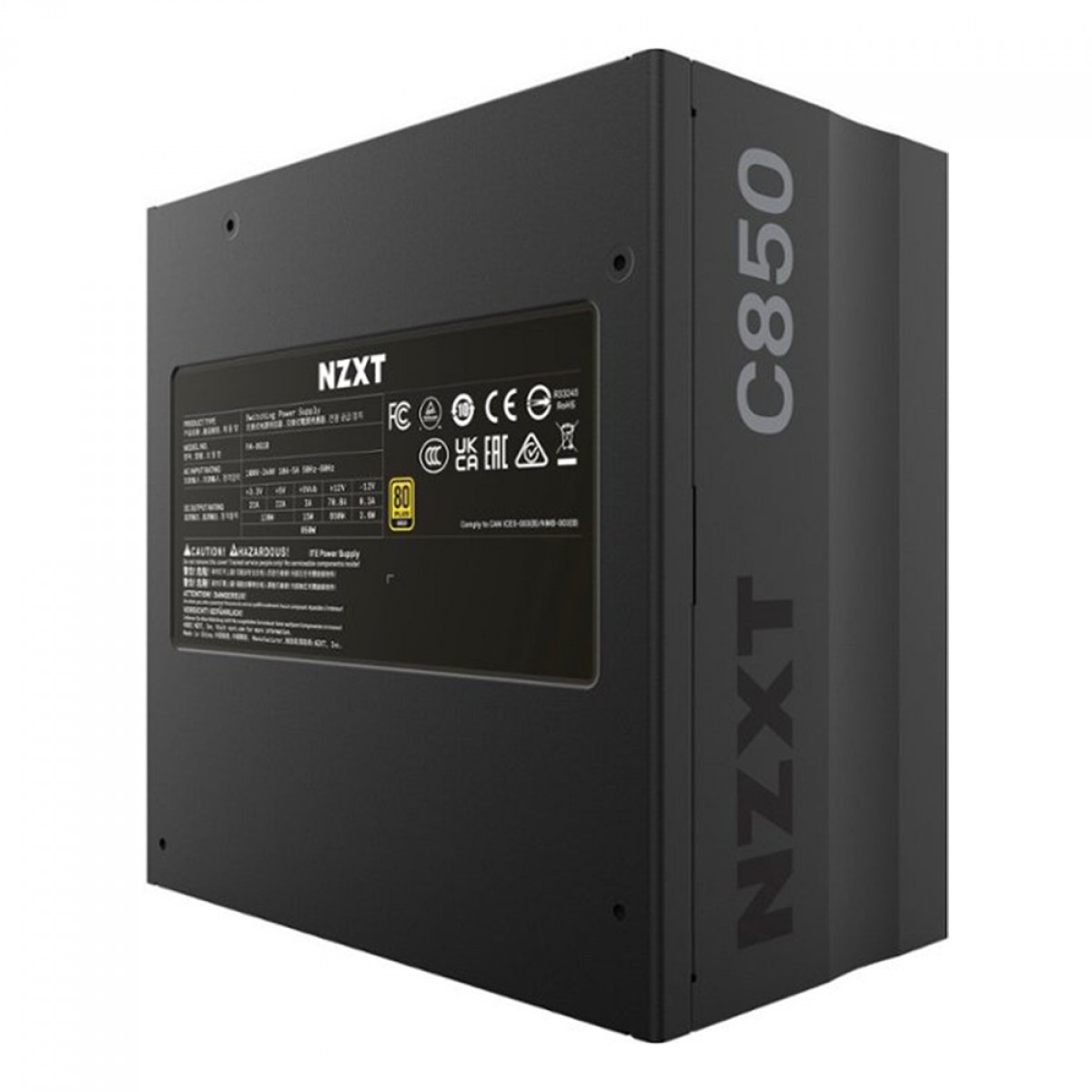 Fonte NZXT C850 Gold, 850W, 80 Plus Gold, PFC Ativo, Full Modular, PA ...